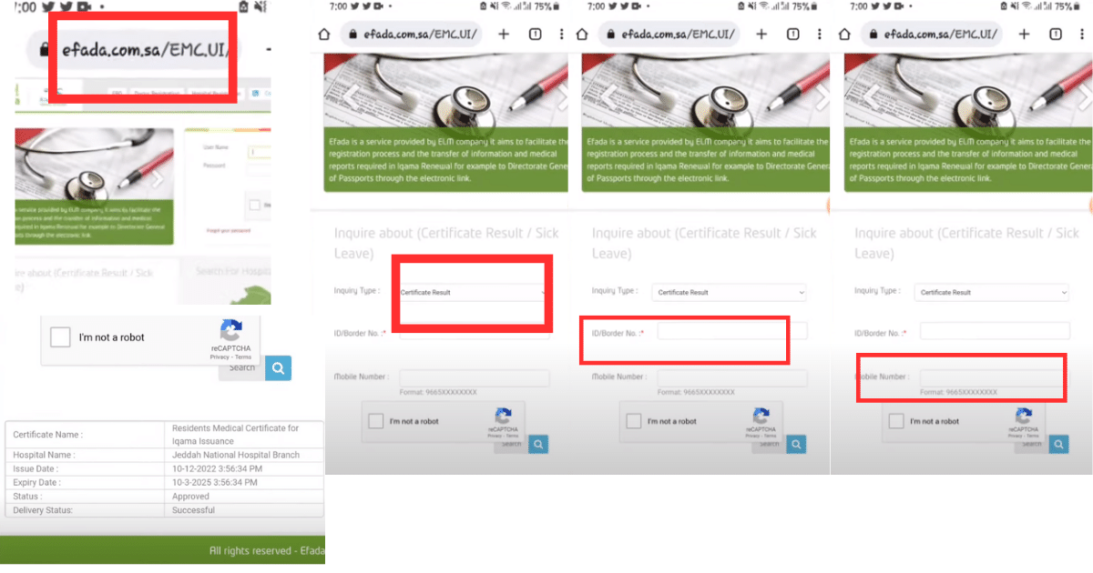 Easy Check Efada Medical Report KSA | GAMCA KSA 2023